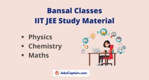 Bansal Classes JEE Study Material Pdf 2021 - Physics, Chemistry, Maths