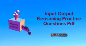 Input Output Reasoning Questions with Answers Pdf Download