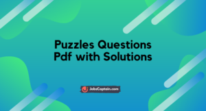 Puzzles Questions and Answers PDF - Reasoning Puzzles