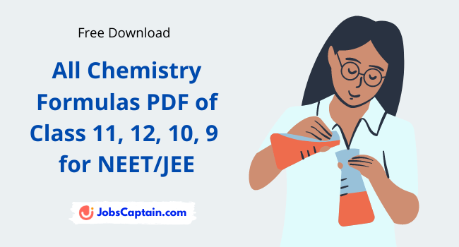 All Chemistry Formulas PDF Of Class 11 12 10 9 For NEET JEE All Chemistry Formulas PDF Of Class 11 12 10 9 For NEET JEE