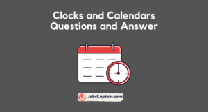 Clocks and Calendars Questions and Answer PDF (Free)