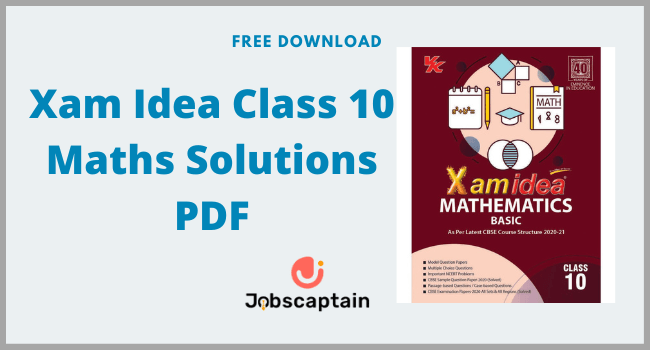 Xam Idea Class 10 Maths Solutions PDF Download Free PDF Download